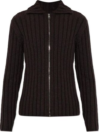 Dolce & Gabbana Cardigan en Laine avec Col Large - Homme - Pulls - Brun - Taille: M