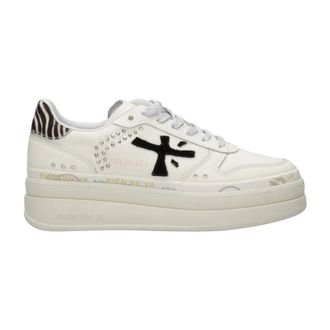 Premiata Wei&szlig;e Sneakers mit Pony Skin Details - - Shoes - Damen - Wei&szlig; - 35 EU