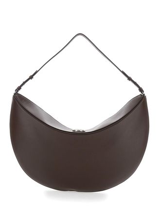 Jacquemus Womens Shoulder Bag Le Calisso Rond Large Brown Leather Calf
