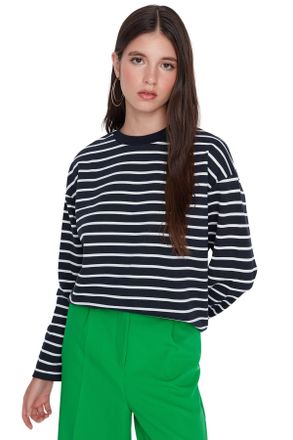 Trendyol Trendyol Damen GESTREIFT Lange Ärmel Übergroß Sweatshirts