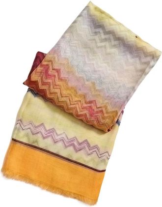 Missoni Femme, Accessoires, Multicolore, Taille: ONE Size Chevron Modal-Silk Shawl