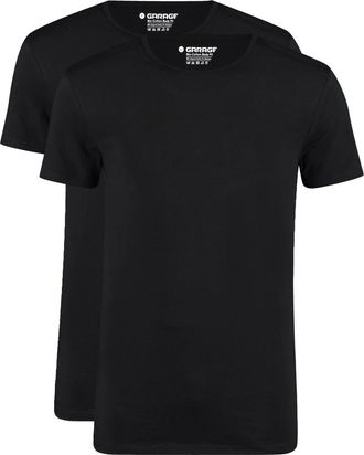 Garage T-Shirts Basiques Lot de 2 Noir Bio