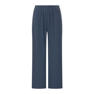 Emporio Armani Femme, Pantalons, Bleu, Taille: 38 FR Pantalon &agrave; taille &eacute;lastiqu&eacute;e