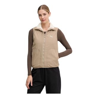 Puma Puma, Femme, Sport, Beige, Taille: 38 FR Gilet hybride sherpa r&eacute;versible