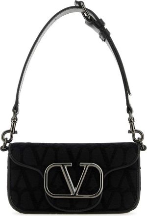 Valentino Garavani Homme, Sacs, Noir, Taille: ONE Size Mini sac port&eacute; &eacute;paule Loc&ograve; Toile Iconographe Valentino Garavani