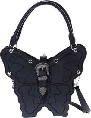 Kawaii-Story LB-6119 Sac pour femme en forme de papillon Noir 28 x 25 x 8 cm, Noir