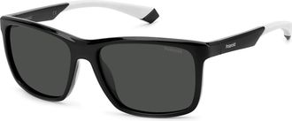 Polaroid Pld 7043/s 08A/M9 BLACK GREY Sunglasses Mens Polycarbonate, Standard, 57