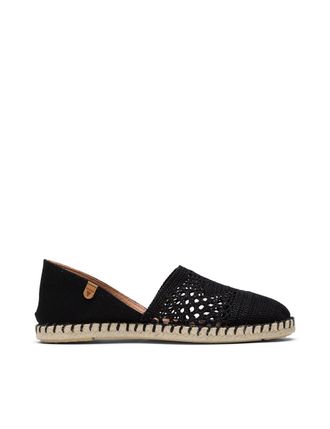 Verbenas Espadrilles Carmen Crochet-lino/Serraje Negro/Negro - Gr&ouml;&szlig;e: 40