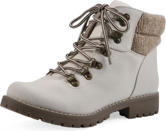 White Mountain Damen Pathfield Stiefelette, Winterweiß/Stoff, 40 EU Weit