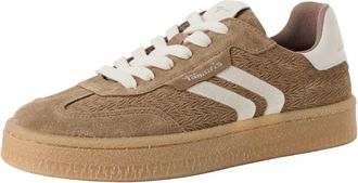 Tamaris Damen Sneaker Low Leder, beige, 41 EU