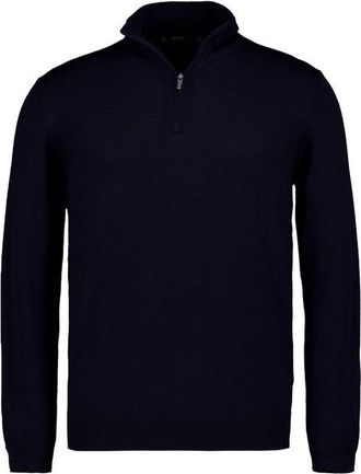 Boggi Milano Herren Troyer blau Merinowolle unifarben