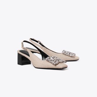Tory Burch Georgia Crystal Slingback