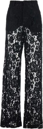 Federica Tosi Femme, Pantalons, Noir, Taille: 38 FR Pantalone 5 Tasche in Pizzo