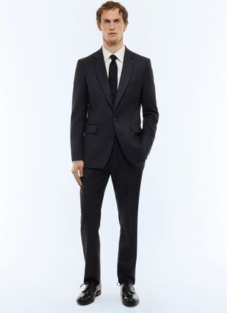 Fursac Costume ajust&eacute; en twill de laine ray&eacute; - Taille 44 - Homme