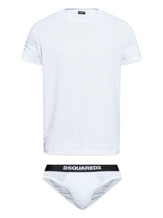Dsquared2 culotte à logo imprimé - Blanc