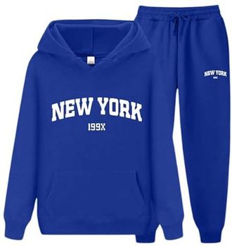 Generic 2026 - Automne New York Lettre Couples Hoodies Sweatshirt et Pantalon Ensemble Unisexe Sportswear pour Hommes et Femmes Pantalon de Jogging f2