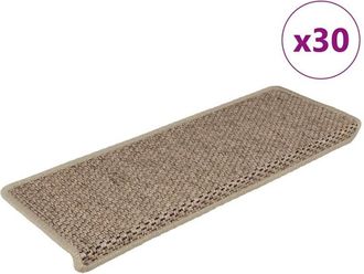 vidaXL Stufenmatten Selbstklebend Sisal-Optik 30Stk. 65x21x4cm Sand - Vidaxl