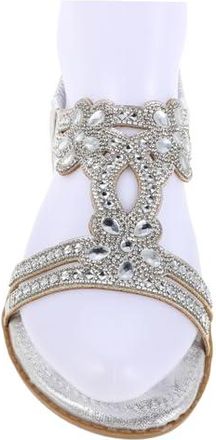 PartyKindom 1 Paire De Sandales Dété Brillantes À : Sandales De Demoiselle Dhonneur De Mariage Scintillantes - Chaussures Dété Ornées Pour Femmes Pour Fêtes Et