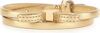 Ferragamo Femme, Accessoires, Jaune, Taille: ONE Size Vara Bow Leather Bracelet
