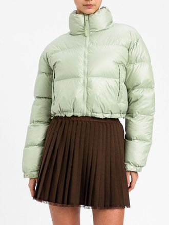 Twinset Kurze Stepp-Daunenjacke mit Stehkragen und Rei&szlig;verschluss