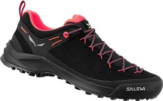 Salewa WS Wildfire Leather, Basket Femme, Multicolore Black Fluo Corail, 41 EU