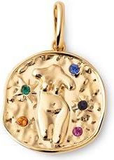 Singularu Charm Organic Colors Zodiaque. Pendentif en laiton avec finition plaqué or 18 kt. Combinable avec collier. Bijoux pour femme. Vierge