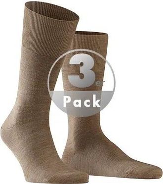 Falke Herren Socken beige Merinowolle unifarben