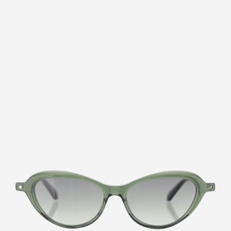 Carven Womens Green Oval Acetate Sunglasses