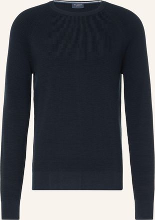 Olymp Schurwoll-Pullover Level Five Body Fit blau
