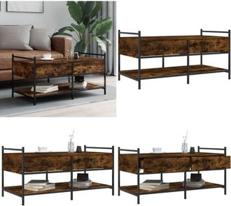 vidaXL Couchtisch R&auml;uchereiche 99x50x50 cm Holzwerkstoff - Couchtisch - Wohnzimmerstil - Holzwerkstoff M&ouml;bel - Esszimmertisch - Regal - Home & Living