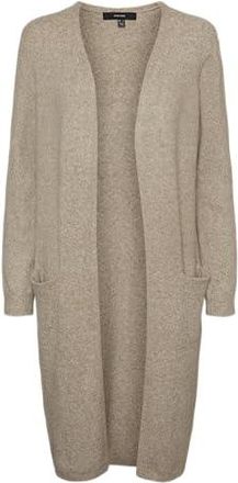 Vero Moda Vero Moda Femme Vmdoffy Long Open Cardigan GA Noos Pull-Over, Sepia Tint, XL EU