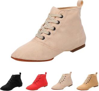 Generic Chaussures de jazz pour femme - En toile - Pour salle de bal - Chaussures de gymnastique modernes - Chaussures de danse plates - Pour lint&eacute;rieur et le