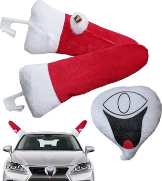 Generic Weihnachtsdekoration f&uuml;r Auto, Pl&uuml;sch-Rentier, lustiges Zubeh&ouml;r, l&auml;chelndes Gesicht, Partys, Innen- und Au&szlig;enbereich, T&uuml;r, K&uuml;che, Garage, Feierlichkei