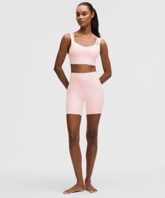 lululemon Align Shorts mit hohem Bund und Taschen f&uuml;r Frauen - 15 cm - Gr&ouml;&szlig;e 10 in Pink Pearl