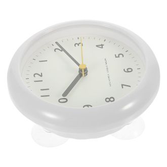 BESPORTBLE Silent Wecker Tischuhr Wei&szlig; Stumm mit Klarem Zifferblatt und Dekorativer Runder Wecker f&uuml;r Schlafzimmer B&uuml;ro