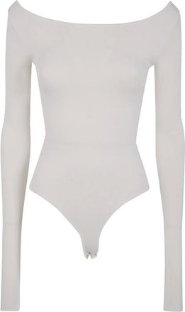 Entire studios Entire Studios, Femme, Tops, Blanc, Taille: 44/46 FR Bodysuit &agrave; Manches Longues et &Eacute;paules D&eacute;nud&eacute;es