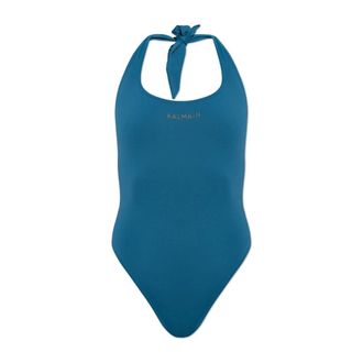 Balmain Einteiliger Badeanzug - - Swimwear - Damen - Blau - S
