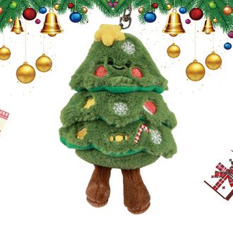 Generico Weihnachtsbaumkissen - 15,9 cm (5,91 Zoll) Pl&uuml;schkissen - Dekokissen f&uuml;r Wohnzimmer, Schlafzimmer, Winterkomfort und saisonaler Wohnstil