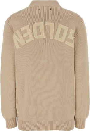 Golden Goose Ribbed Cotton-Blend Cardigan - Beige