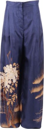 Max Mara Femme, Pantalons, Bleu, Taille: 40 FR Pantalone lungo Msemappa
