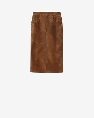 Isabel Marant Jupe Bisane - Femme - Marron - Taille34 - Marant &Eacute;toile