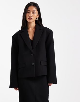 Asos Blazer densemble ultra-oversize coupe masculine - Noir