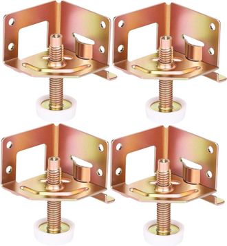DOITOOL 4 Stück Teiliges Verstellbares Möbel nivellierfüße aus Kaltgewalztem Stahl rutschfest Kratzfest für Unebene Böden für Schränke Tische Outdoor möbel Ei