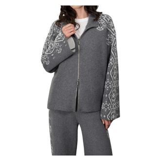 Moorer Cardigan Trisha - Femme - Pulls - Gris - Taille: 40 FR