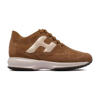 Hogan Femme, Chaussures, Brun, Taille: 35 1/2 EU Baskets Interactives Marron