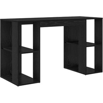 vidaXL Vidaxl - Schreibtisch mit Stauraum Schwarze Eiche 130 x 50,5 x 75 cm