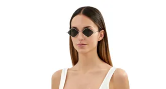 Saint Laurent Womens Sunglasses Silver-Grey Metal Eyewear - Silver/grey