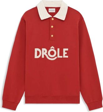Dr&ocirc;le de Monsieur Homme, Sweatshirts et sweats &agrave; capuche, Rouge, Taille: M Polo Drole
