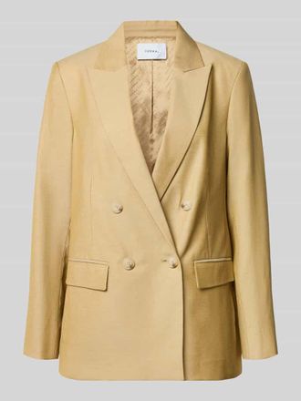 Comma Blazer mit Leinen-Anteil und Pattentaschen