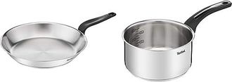 T-fal Primary Po&ecirc;le inox 28 cm, Garantie 10 ans, Acier inoxydable haute qualit&eacute;, Induction, Pour cuisiner de d&eacute;licieuses recettes et d&eacute;glacer E3080604 & Emo